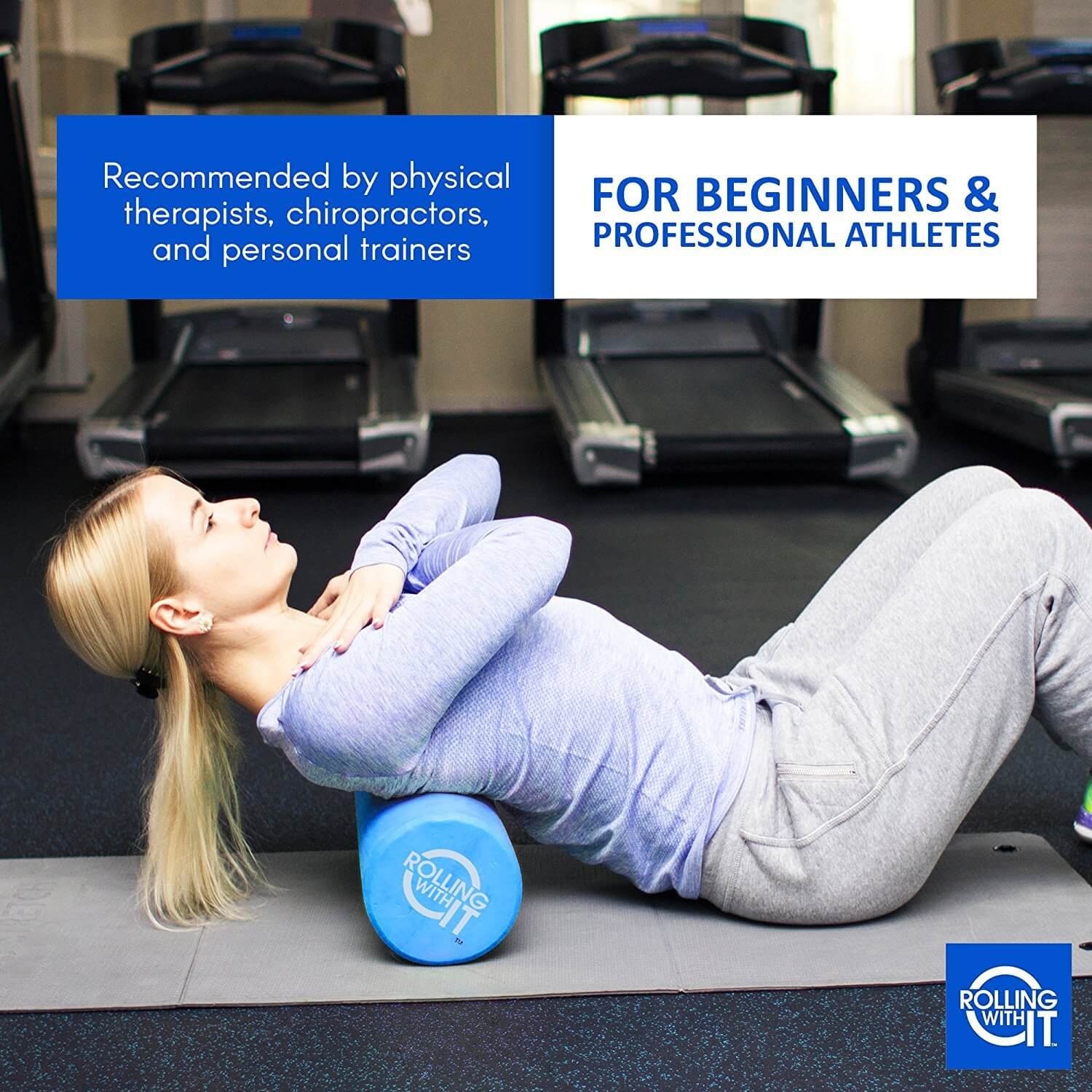 Rolling With It Foam Roller with High Density for Physical Therapy, Muscle Roller for Exercise and Muscle Recovery, Eco-Friendly Back Roller, Firm and Smooth Surface Massage Roller, Size: 18 inches