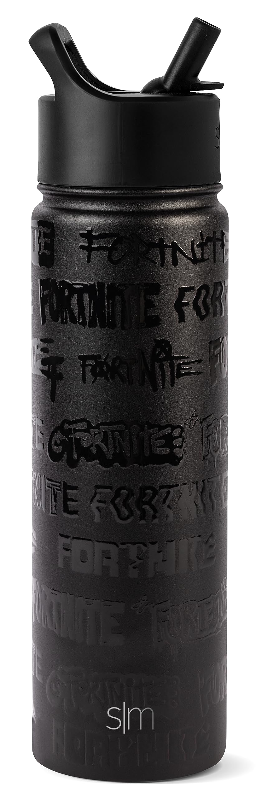 Simple Modern Fortnite Water Bottle with Straw Lid Insulated Stainless Steel Metal Thermos | Gifts for Youth Reusable Leak Proof Flask | Summit Collection | 22oz Fortnite Midnight