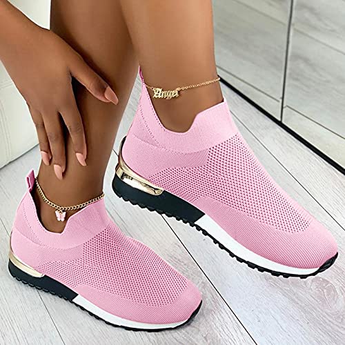 USYFAKGH Women's Casual Walking Shoes Lightweight Slip On Travel Sneakers
