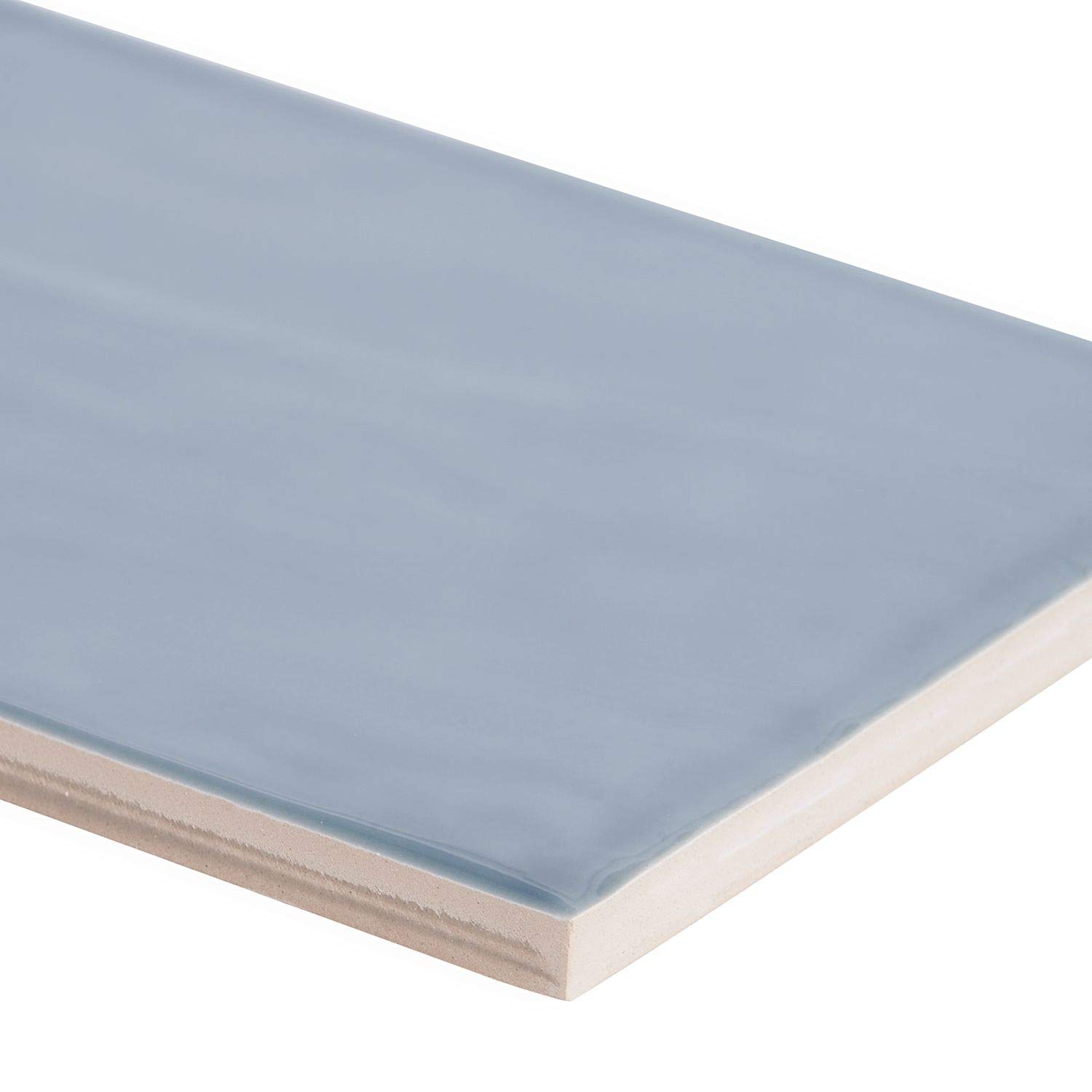 Siene Steel Blue 5 in. x 10 in. Glossy Ceramic Backsplash, Kitchen, Bathroom Wall Tile Sample