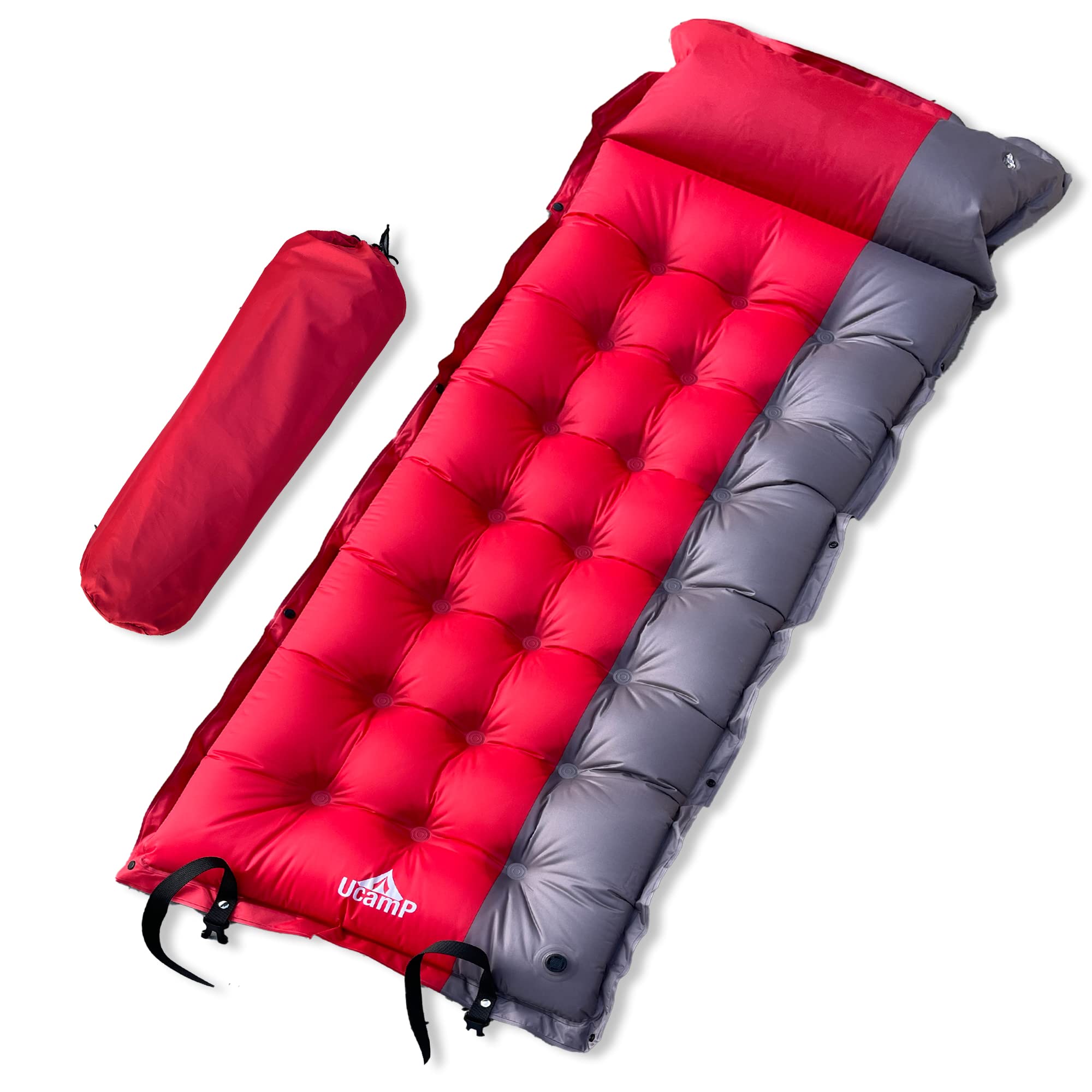 UCAMP Self Inflating Sleeping Pad β 74 x 26-inch Inflatable Camping Pad with Cushion β Lightweight Portable Camping Sleeping Pad β Waterproof Air Mattress for Hiking, Backpacking, Outdoor