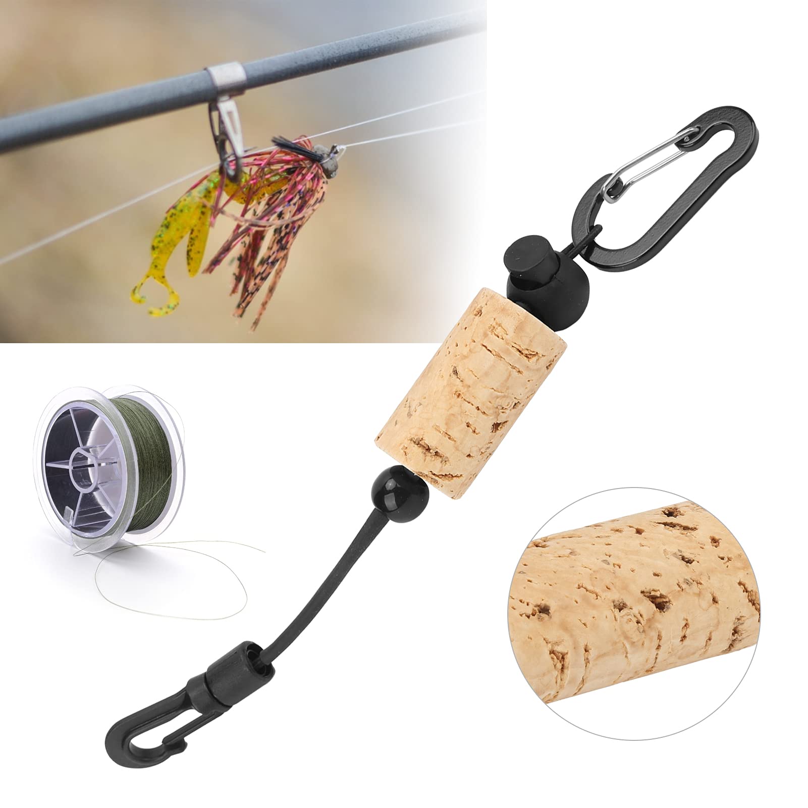 Yeuipea Fishing Tippet Holder,Fishing Portable Tippet Holders 2 in 1 Line Hanger Tools Fishing Accessories