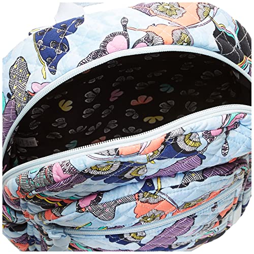Vera Bradley Women's Cotton Small Backpack, Butterfly By - Recycled Cotton, One Size