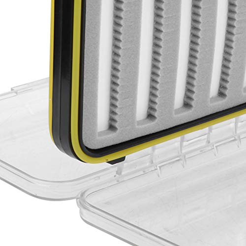 Ueohitsct Fly Fishing Box ABS Two‑Sided Transparent Lures Storage Case Fishing Gear Accessories