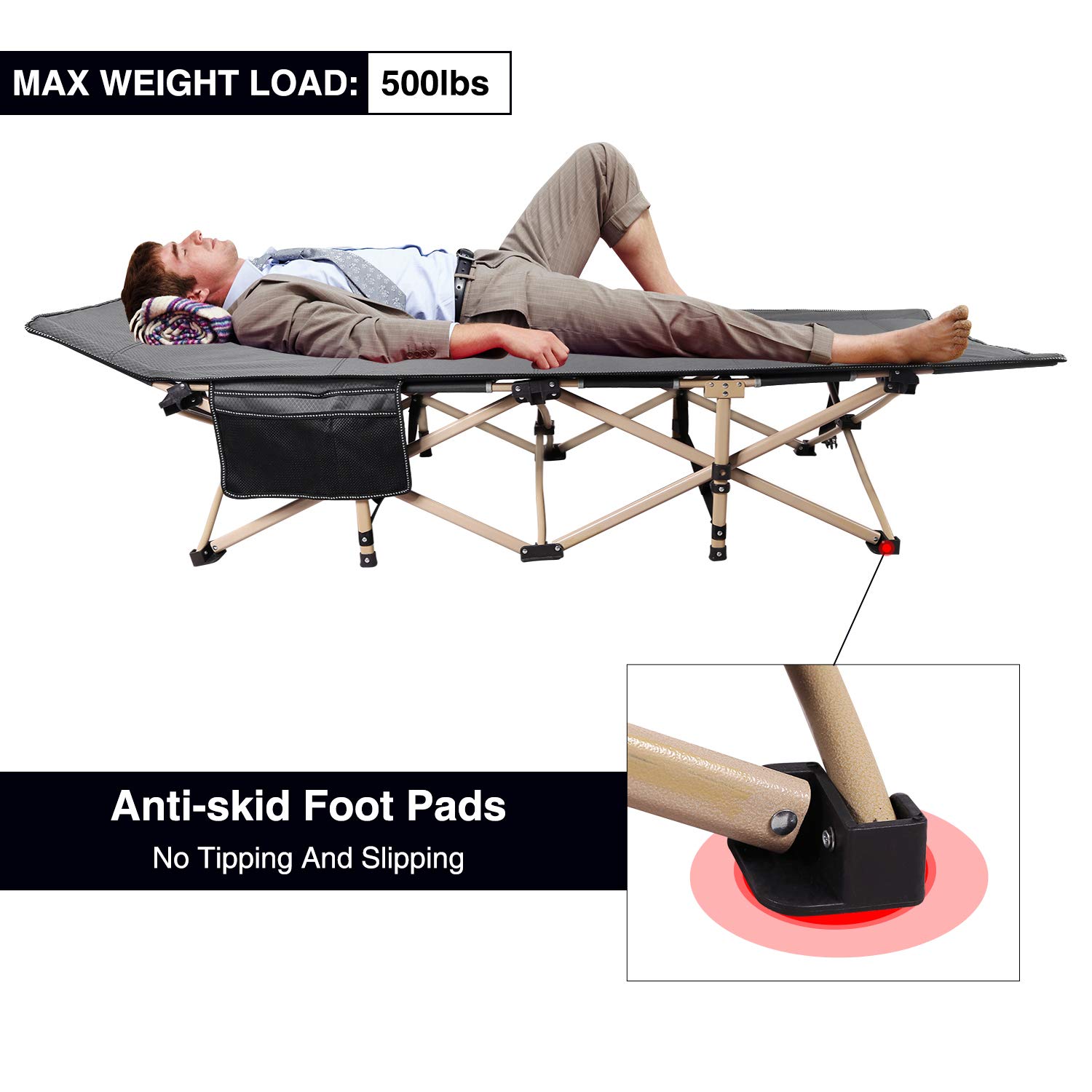 Stonehomy 26" Width Ultra Lightweight Folding Camping Cot