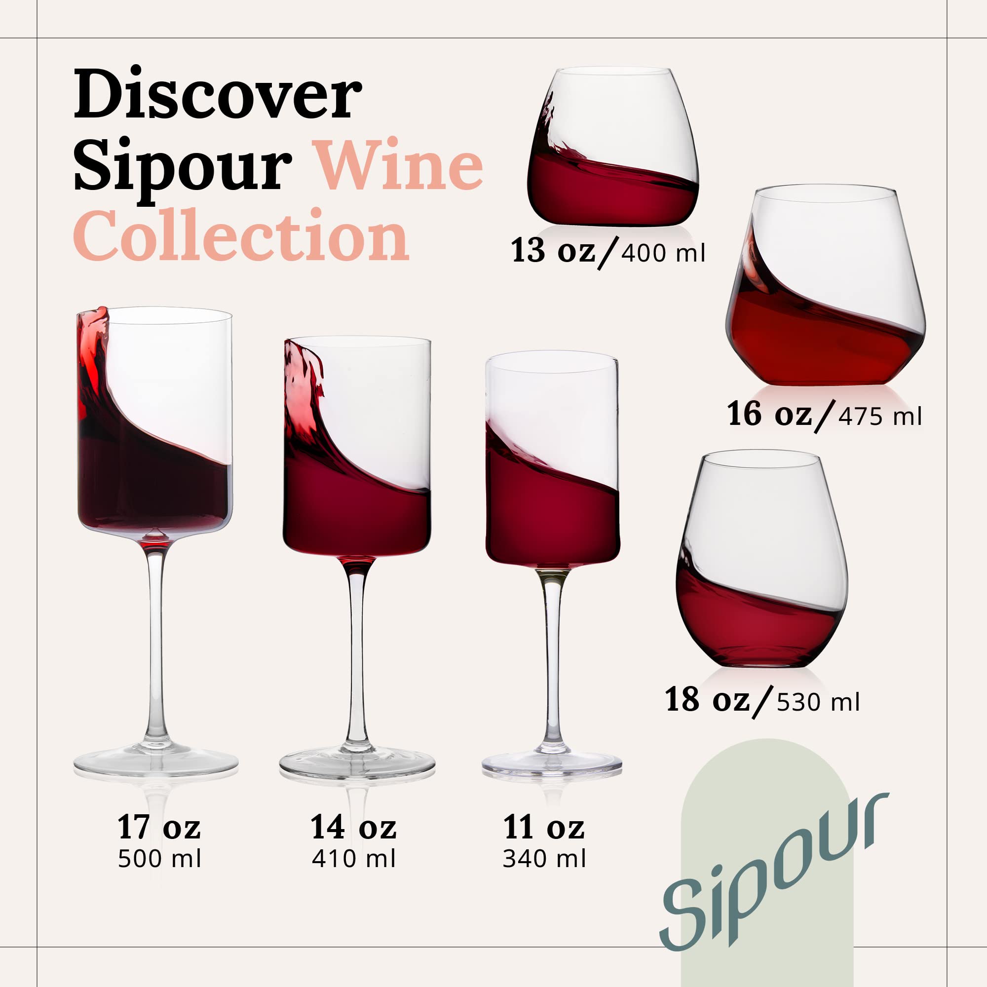 Square Wine Glasses Set of 4 β 14oz Crystal Wine Glasses β Elegant & Modern Long Stem Wine Glasses for White & Red Wine β Hand-Blown Lead-Free Large Wine Glass