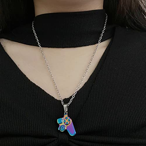 ZZ ZINFANDEL Game Controller Necklaces, Matching Necklace for Couples, Best Friend Necklace, Friendship Necklace (Colourful)