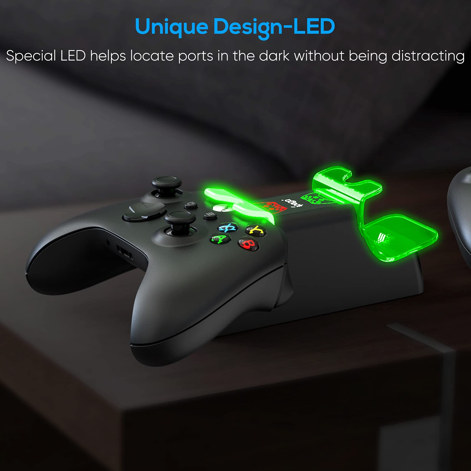 Upgrade Charging Station with 1400mAh Rechargeable Battery Compatible with Xbox Series X/S, YUANHOT Controller Charger with 2 Pack Batteries (NOT Compatible with Xbox One S/X)