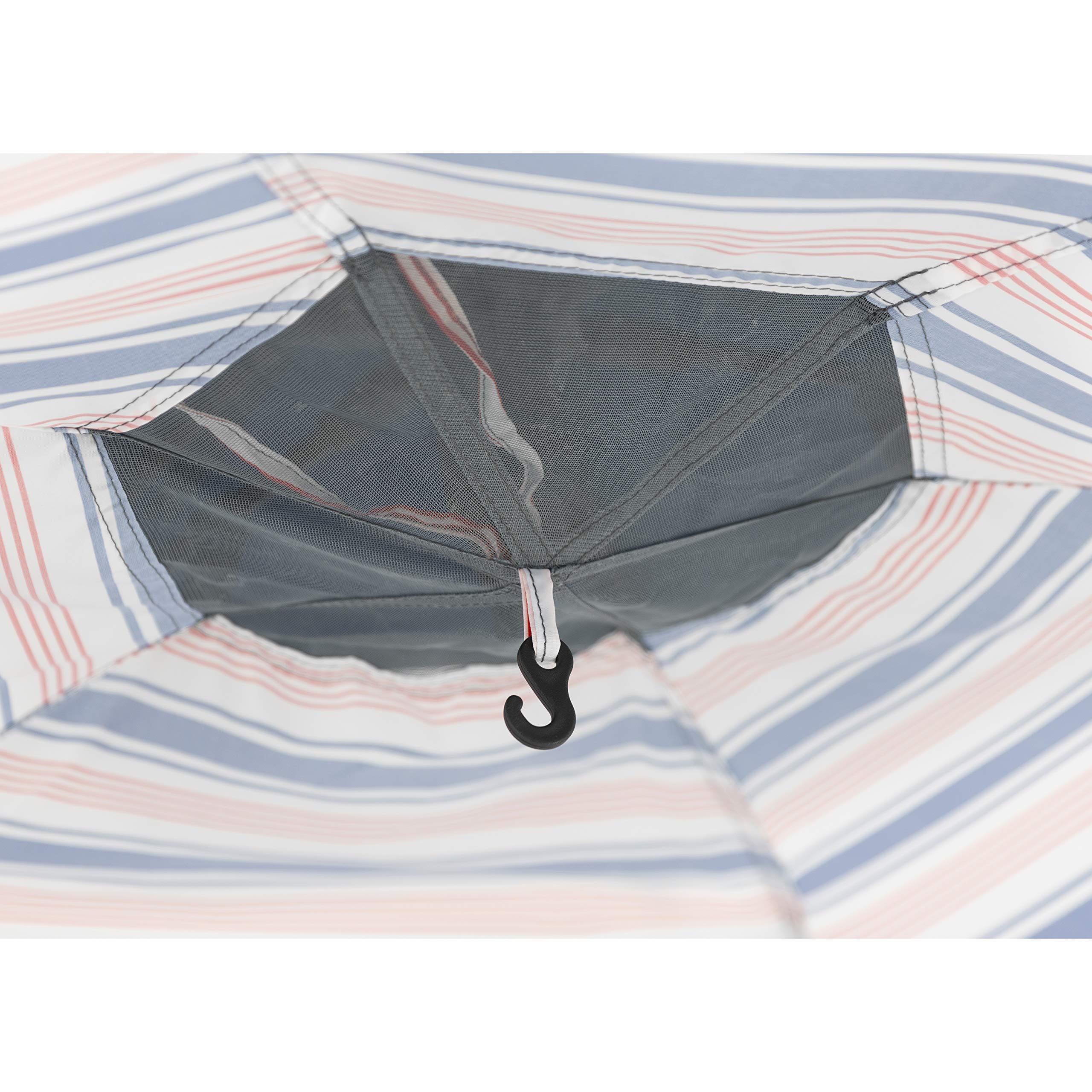 SlumberTrek Adventure 2 Portable Pop Up Open Canopy Outdoor Beach Sun Shelter Tent, Red White and Blue