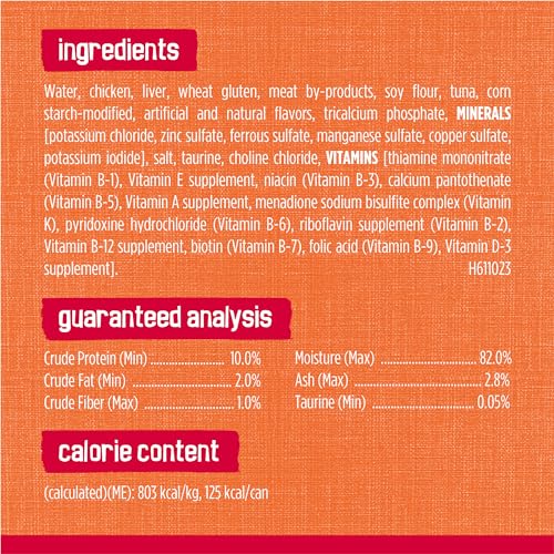 Purina Friskies Gravy Wet Cat Food, Prime Filets Chicken & Tuna Dinner in Gravy - (Pack of 24) 5.5 oz. Cans