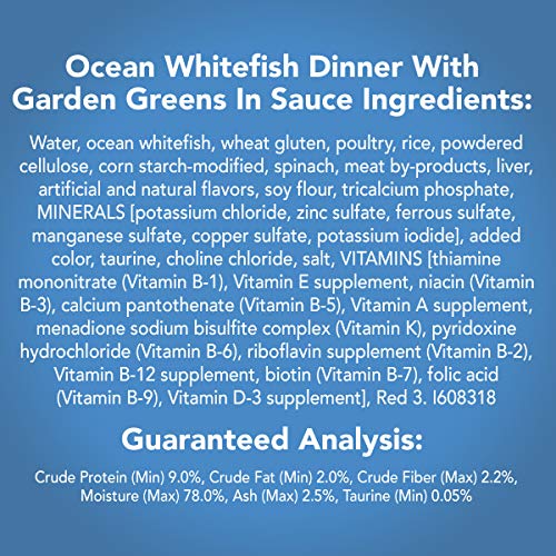 Purina Friskies Indoor Wet Cat Food, Indoor Flaked Ocean Whitefish Dinner in Sauce - (Pack of 24) 5.5 oz. Cans