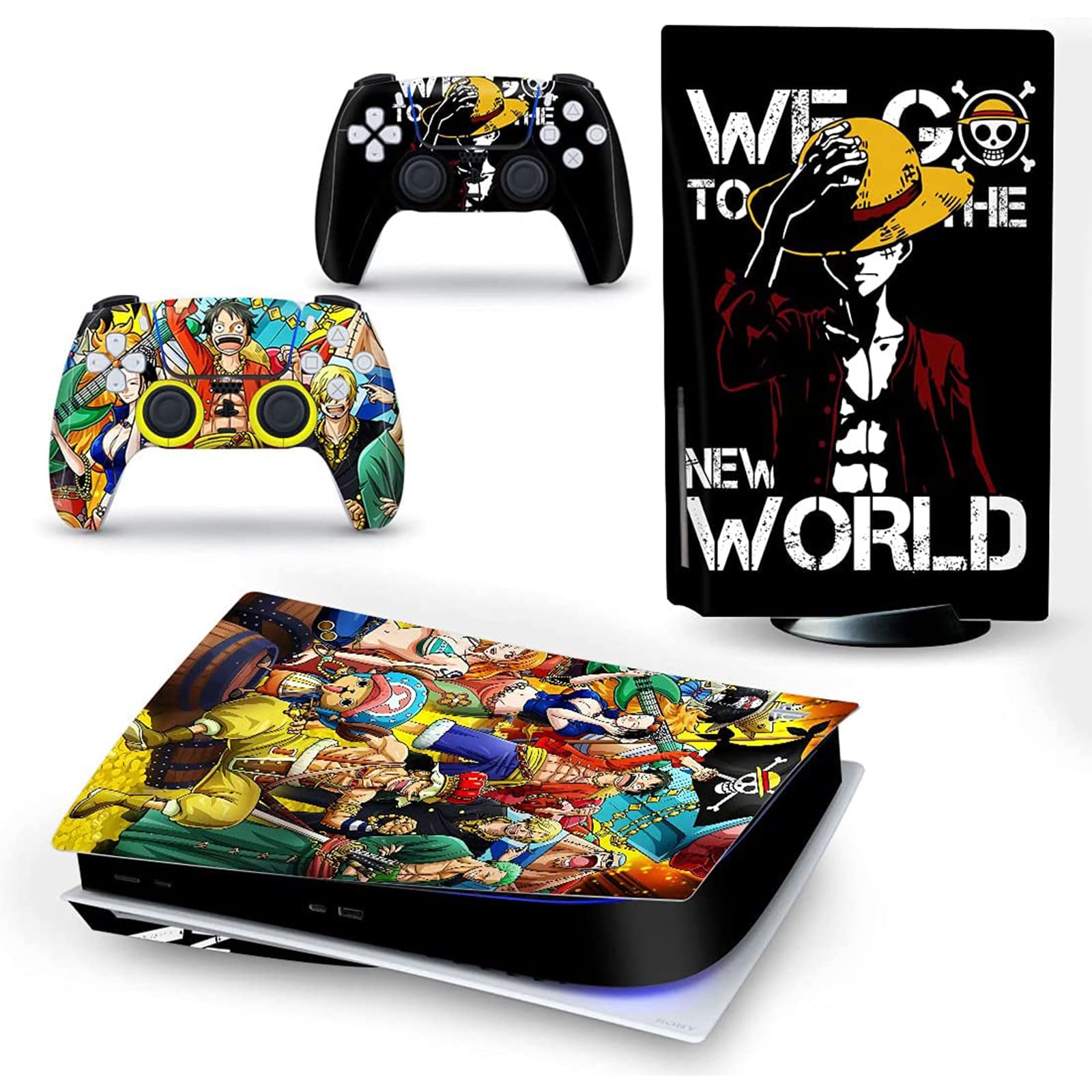 ZOA PS5 Disc Version Anime Skin for Console and Controllers Vinyl Cover Skins Wraps, Compatible with Playstation 5 (Disc Version)