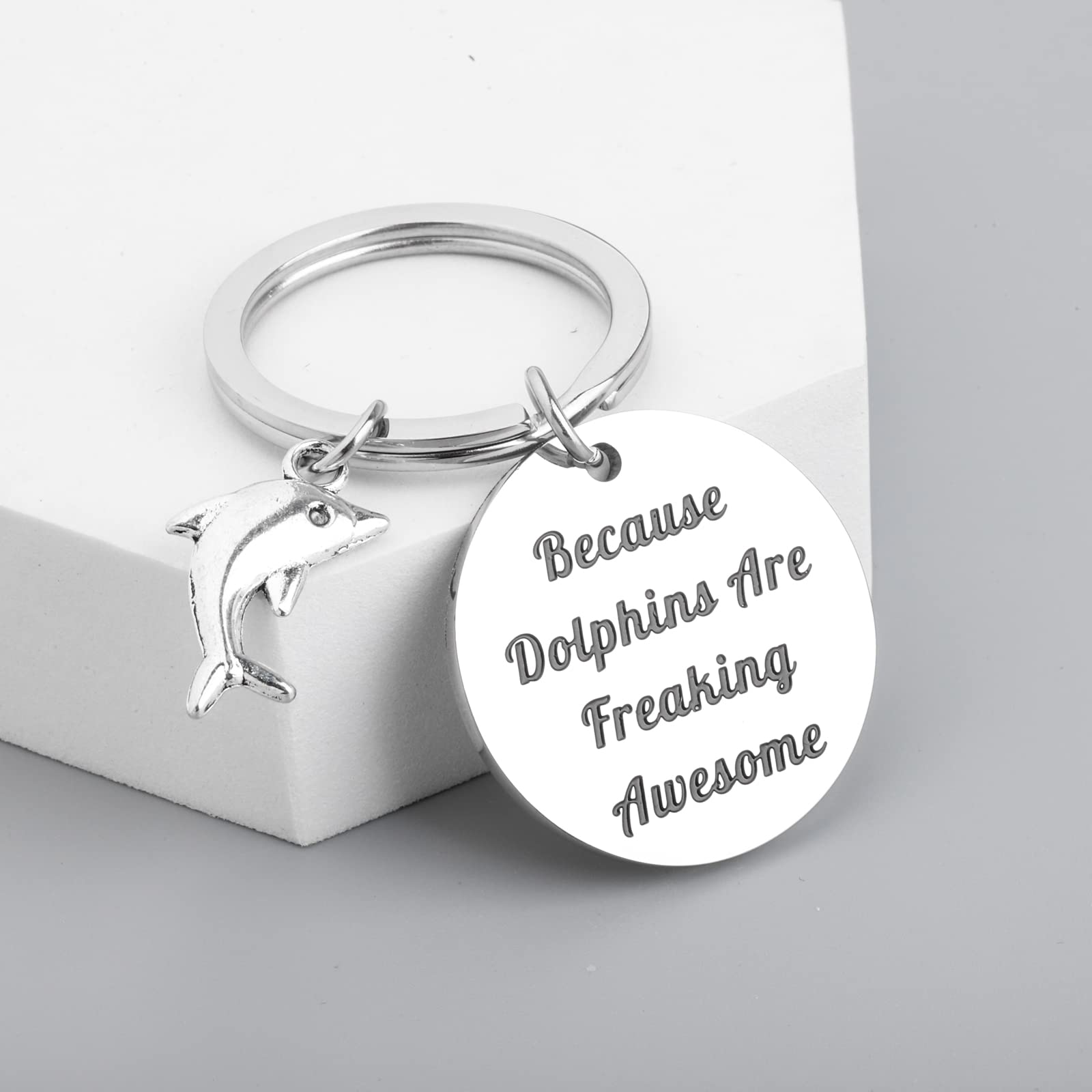 Zuo Bao Funny Dolphin Gifts Because Dolphins Are Freaking Awesome Keychian Dolphins Lover Gift for Women (Because Dolphins Are Freaking Awesome)