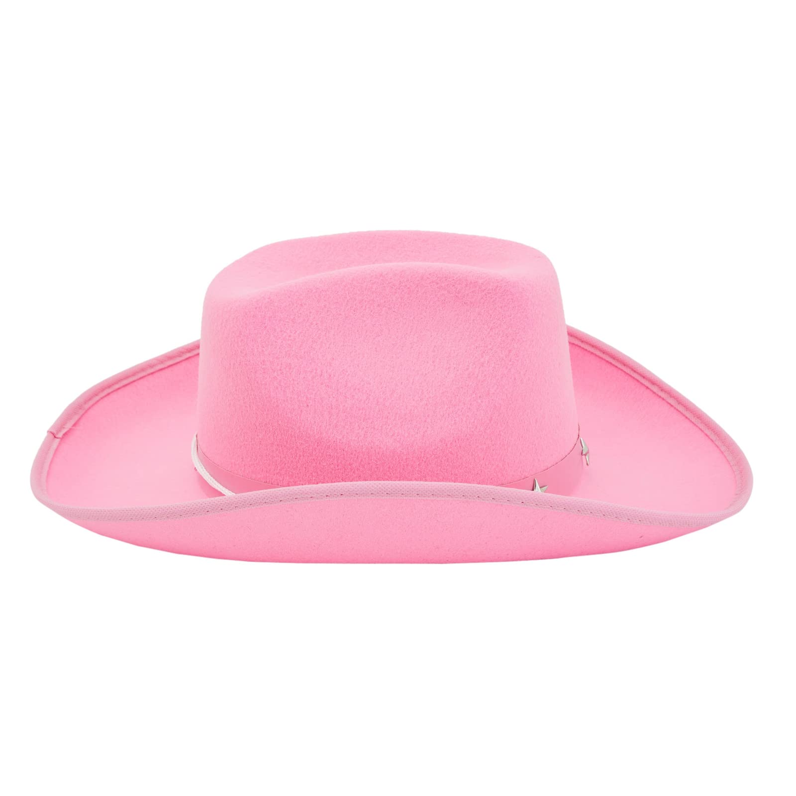 Zodaca Felt Pink Cowgirl Hat for Women and Men, Costume Accessories (14.8 x 10.6 x 5.9 Inches)
