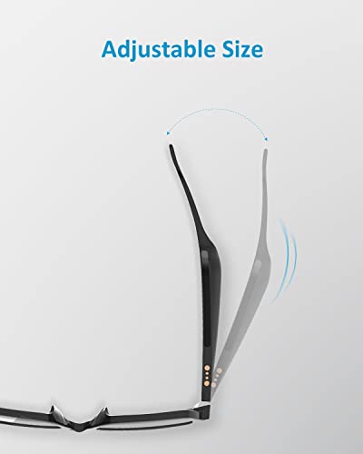 VIOZEE Smart Glasses with Voice Assistant: Blue Light Filtering & Polarized Sunglass Lenses Touch Control Open Ear Surround Sound with Built-in Mic & Speakers
