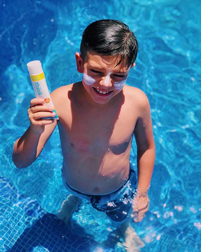 Thinksport Kids SPF 50+ Mineral Sunscreen β Safe, Natural Sunblock for Children - Water Resistant Sun Cream β Broad Spectrum UVA/UVB Sun Protection β Vegan, Reef Friendly Sun Lotion, 6oz