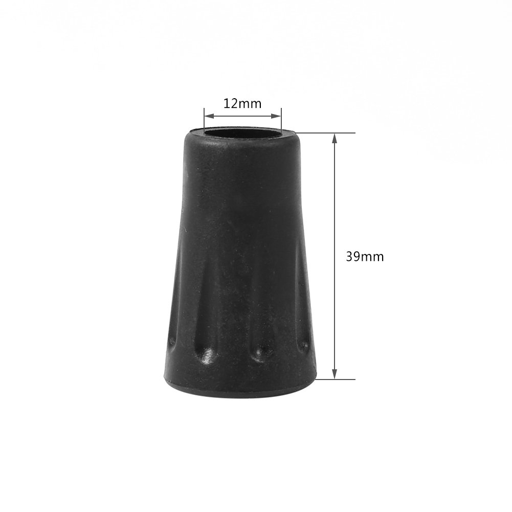 Rubber Leg Tips,Rubber Chair Feet,Rubber Chair Legs S Chair Tips 12Pcs Black Rubber Long Head Rod Protector for Walking Hiking Trekking Poles Leki Rubber Walking Tip Leki Rubber Walking Tip