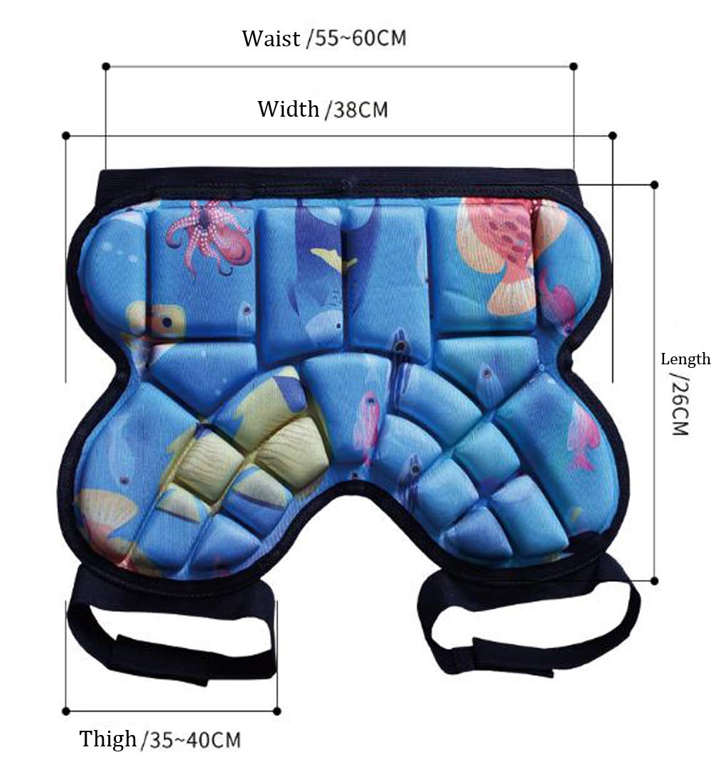 STONEKISS Kids Hip Pad Butt Protective Gear Youth Padded Shorts for Ski Ice Skate Snowboard Hockey Soccer Red