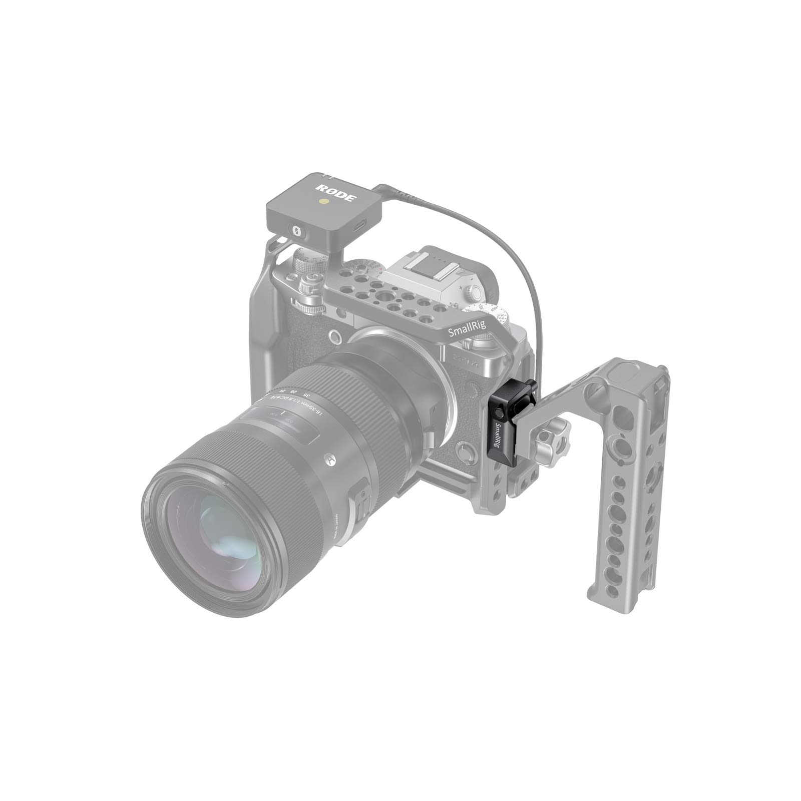 SmallRig Cold Shoe Mount Adapter with Safety Release for Camera Cage Flash LED Monitor - BUC2806