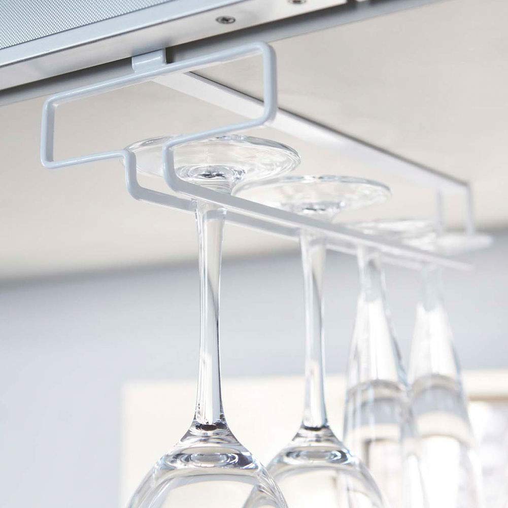 Yamazaki Home Tower Single Under Shelf Wine Glass Rack β Hanging Storage Holder