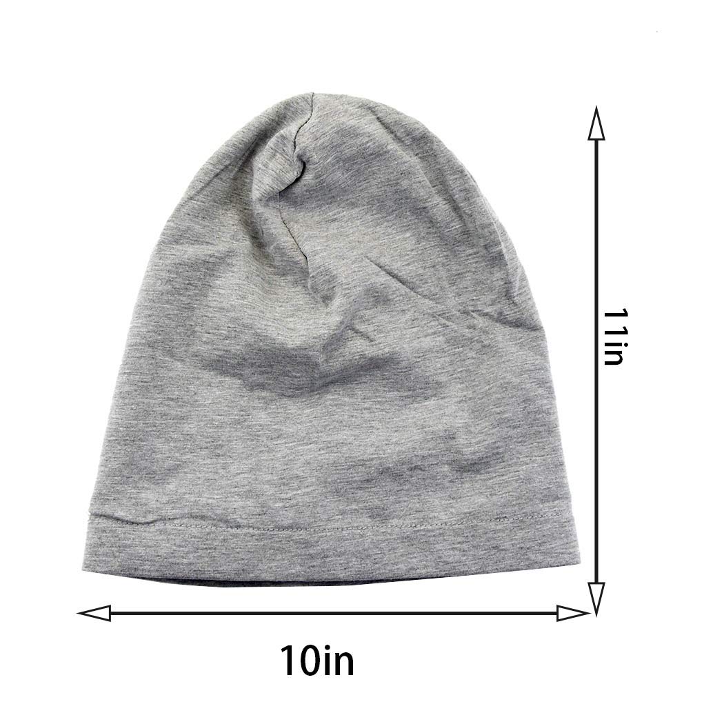 Satin Lined Sleep Cap Hair Sleeping Cap Hat Beanies Night Women Sleeping Cotton Cap, Black, Pink, Grey, M