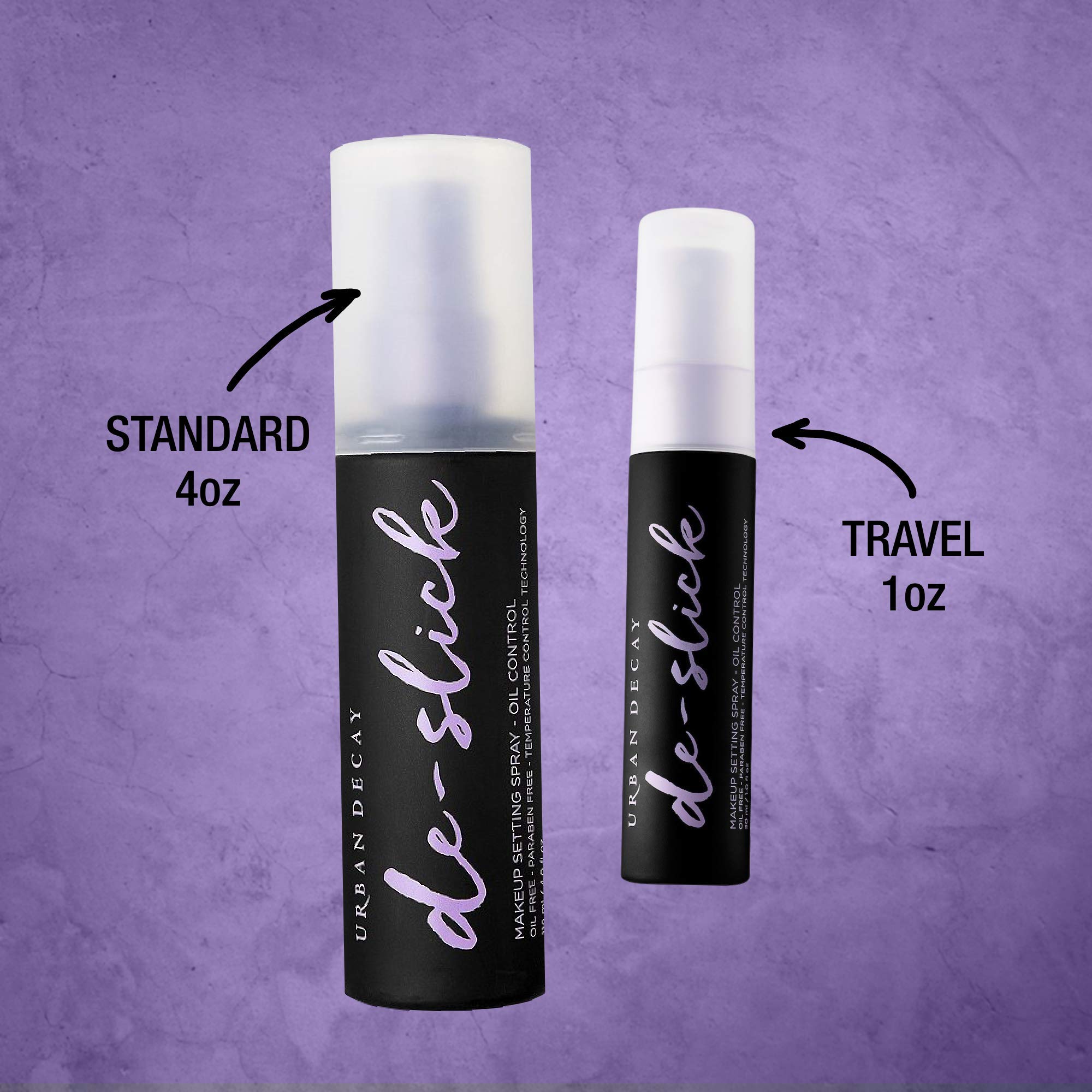 Urban Decay De-Slick Oil Control Matte Makeup Setting Spray - Travel Size - Controls Oil, Blocks Shine & Locks Makeup in Place - Oil-Free, Microfine Face Mist - 1.0 fl. oz
