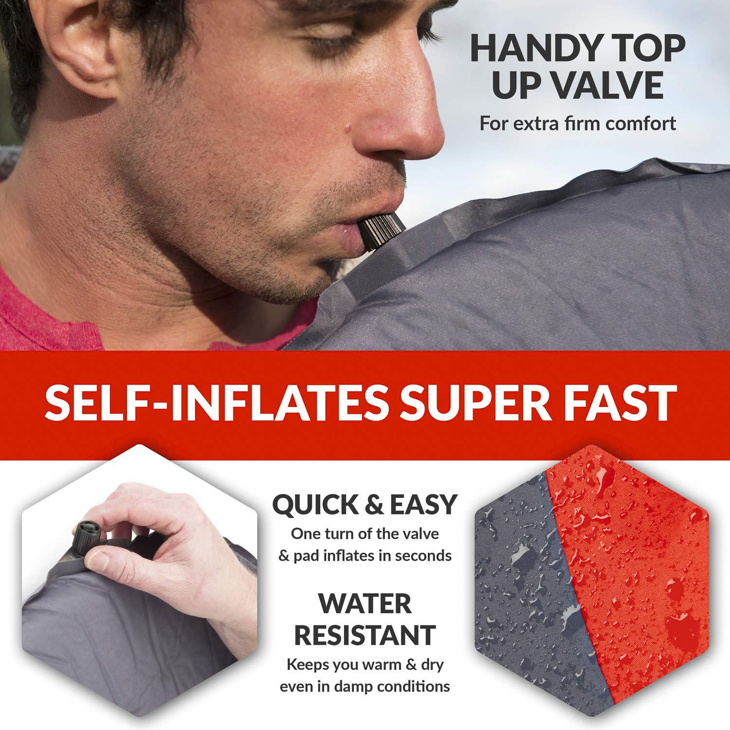VENTURE 4TH Backpacking Warm Sleeping Bag with Self Inflating Sleeping Pad for Adults & Kids β Ideal for Hiking, Camping & Outdoor Adventures