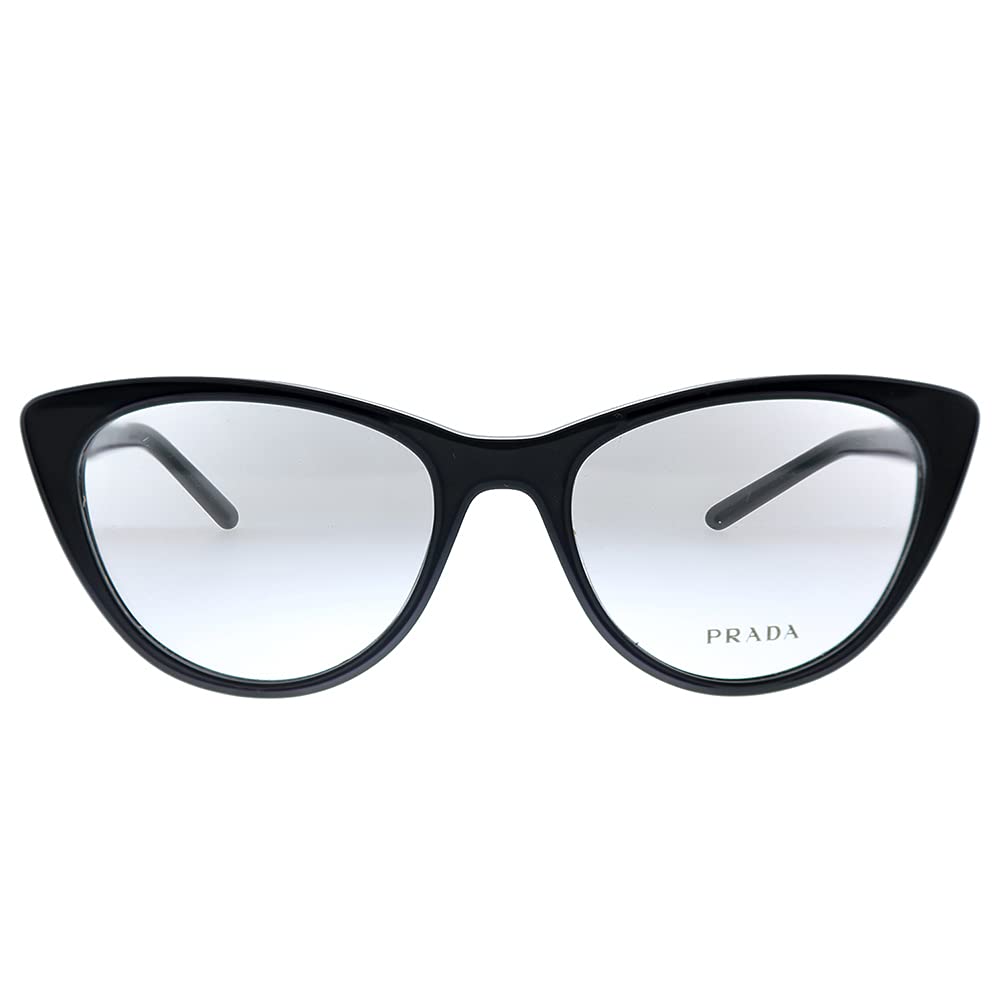 Prada Millennials PR 05XV 1AB1O1 Black Plastic Cat-Eye Eyeglasses 53mm