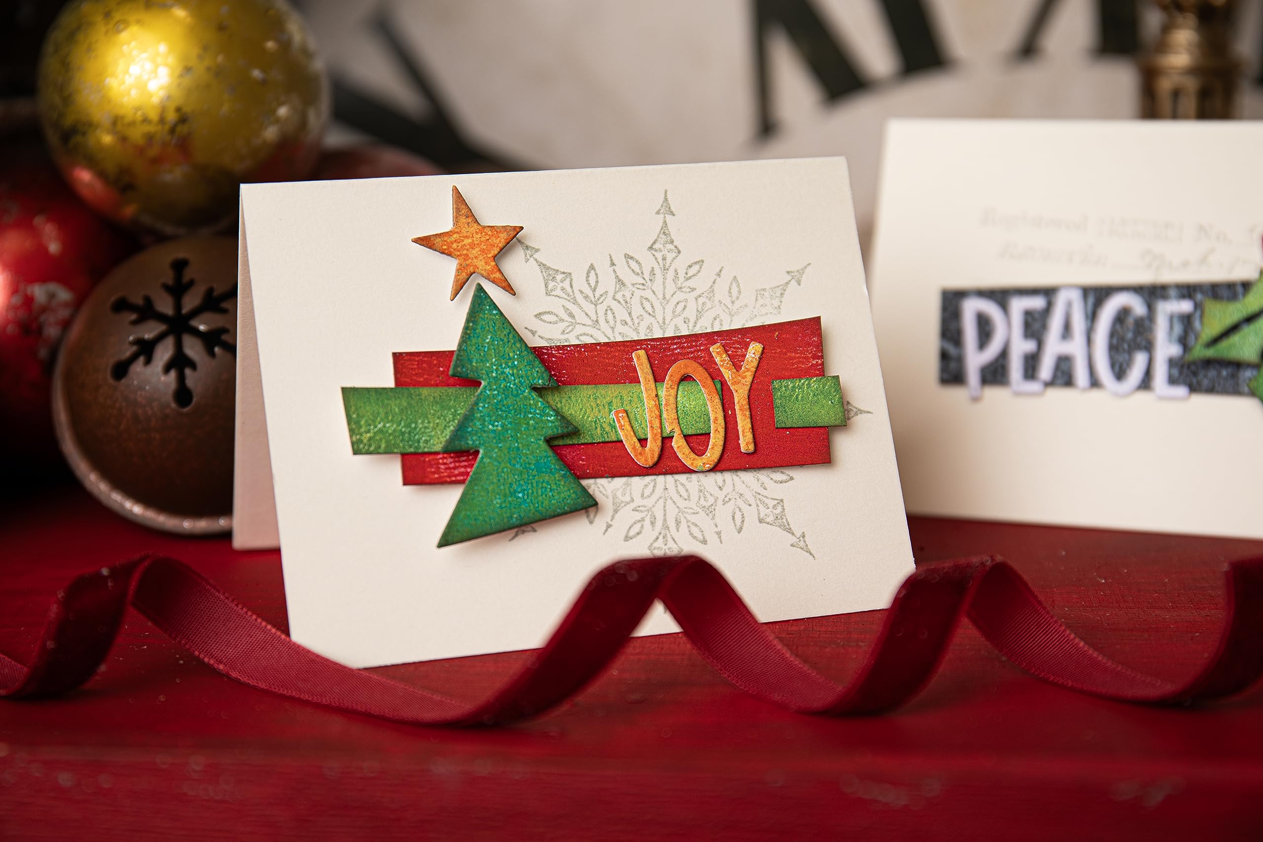 Sizzix Thinlits Die Set 49PK Santa Greetings Colorize by Tim Holtz | 666338 | Metal, Wafer-Thin Cutting Dies for Scrapbooking, Embossing, Journalling, Silver