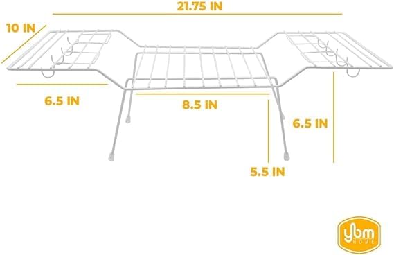 Ybm Home Wire Kitchen Counter and Cabinet Helper Shelf, Shelf Storage Organizer White 2214 (1)