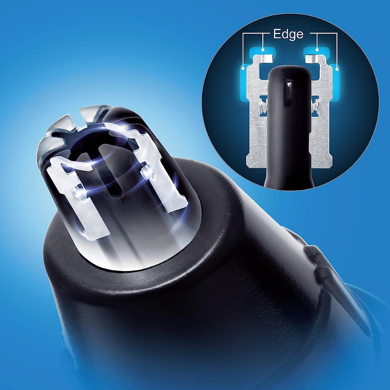 Panasonic ER-GN30-K Nose, Ear n Facial Hair Trimmer Wet/Dry with Vortex Cleaning System, Black
