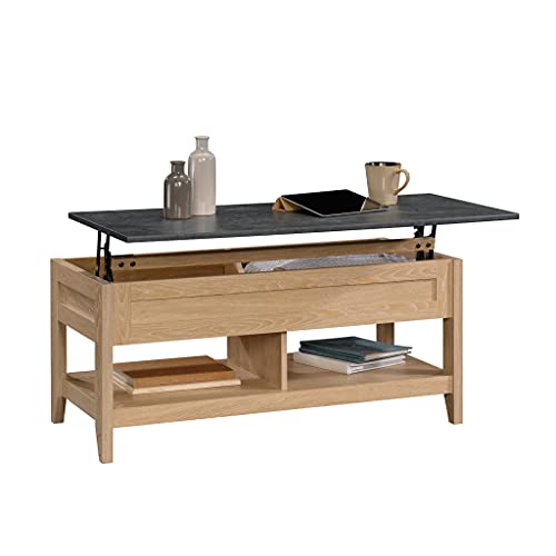 Sauder August Hill Lift-top Coffee Table, L: 43.15" x W: 19.45" x H: 18.82", Dover Oak Finish
