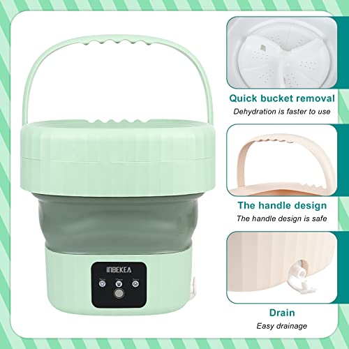 VAIPI Portable Washing Machine Mini Washer and Dryer Includes 4 Drying Racks Small Folding Washing Machine with Touch Screen and Drain Basket for Travel