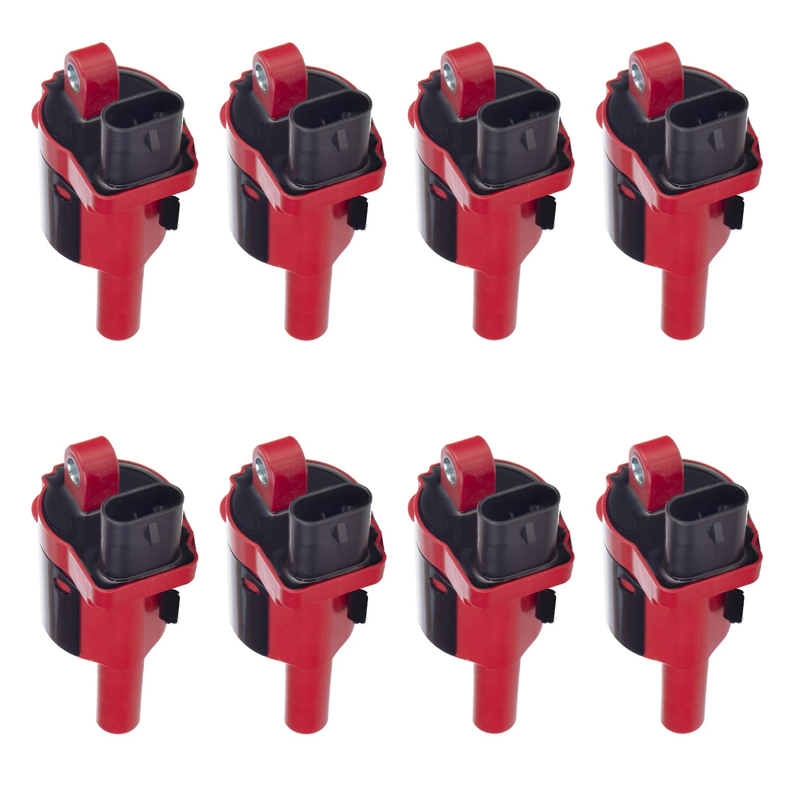 TRQ 8 Piece Premium High Performance Ignition Coil Round Style Kit Set for 2016-2018 Camaro / 2014-2018 Corvette / 2014-2018 Sierra 1500/2014-2018 Silverado 1500/2015-2018 Suburban