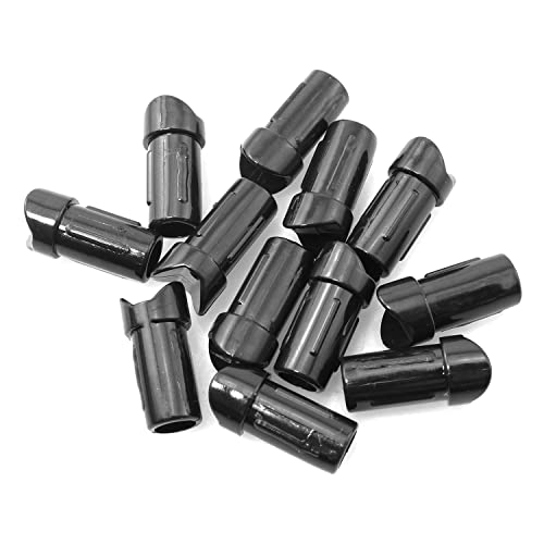 ZRM&E Nocks 12pcs Crossbow Arrow Nocks Black Replacement Half Moon Nocks Alpha-Nocks for Crossbow Arrows
