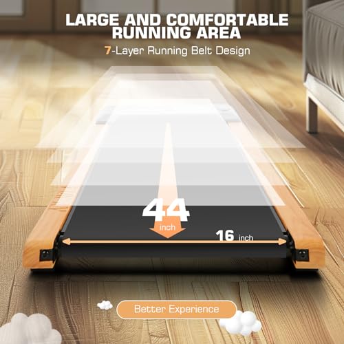 Treadmills for Home,Under Desk Folding Treadmill,2-in-1 Running,Walking & Jogging Portable Running Machine with Bluetooth Speaker & Remote Control,5 Modes & 12 Programs,No Assembly Required (Silver)