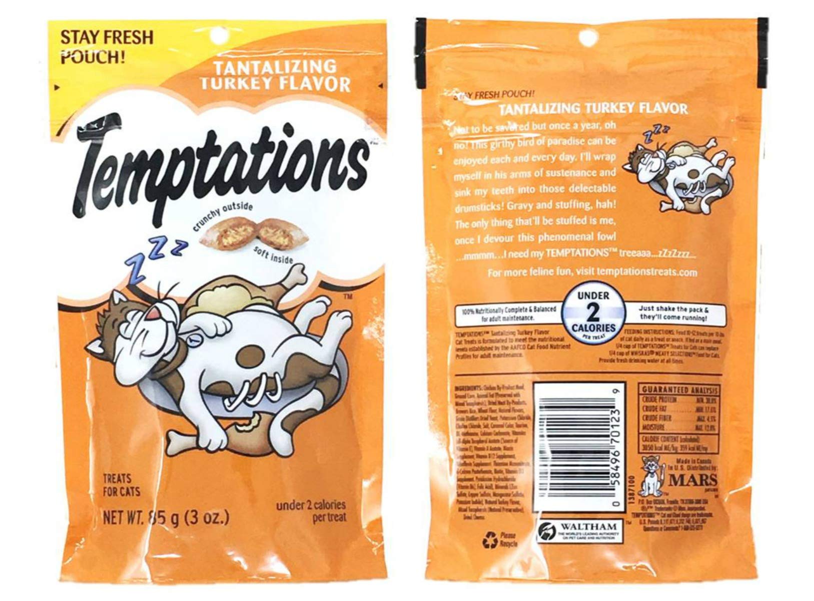 Temptations Cat Treats Variety Pack Bundle of 4 Flavor Pouches (Rockin? Lobster, Shrimpy Shrimp, Tempting Tuna, Tantalizing Turkey; 3 oz Each)