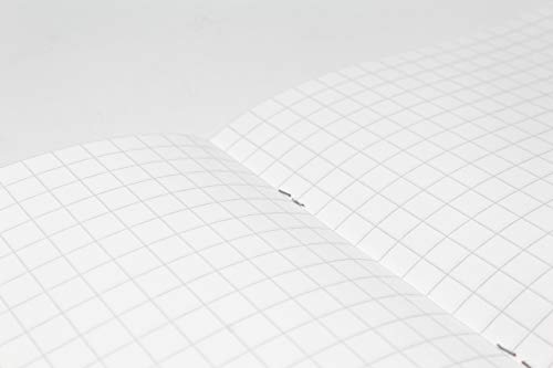 Silvine Tough Shell A4 Exercise Book, 80 Pages 10mm Squares, Red Laminated Cover [Pack of 50]