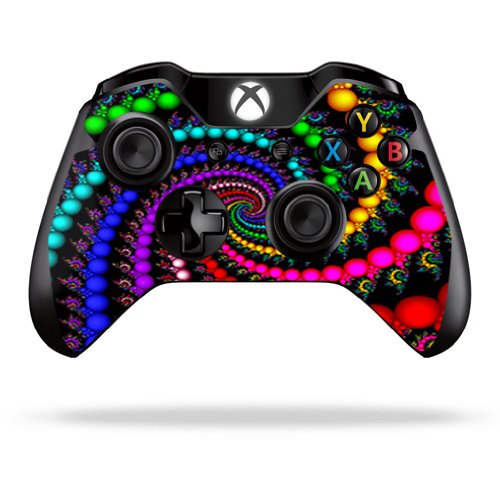 Protective Vinyl Skin Decal Skin Compatible with Microsoft Xbox One/One S Controller wrap Sticker Skins Trippy Spiral