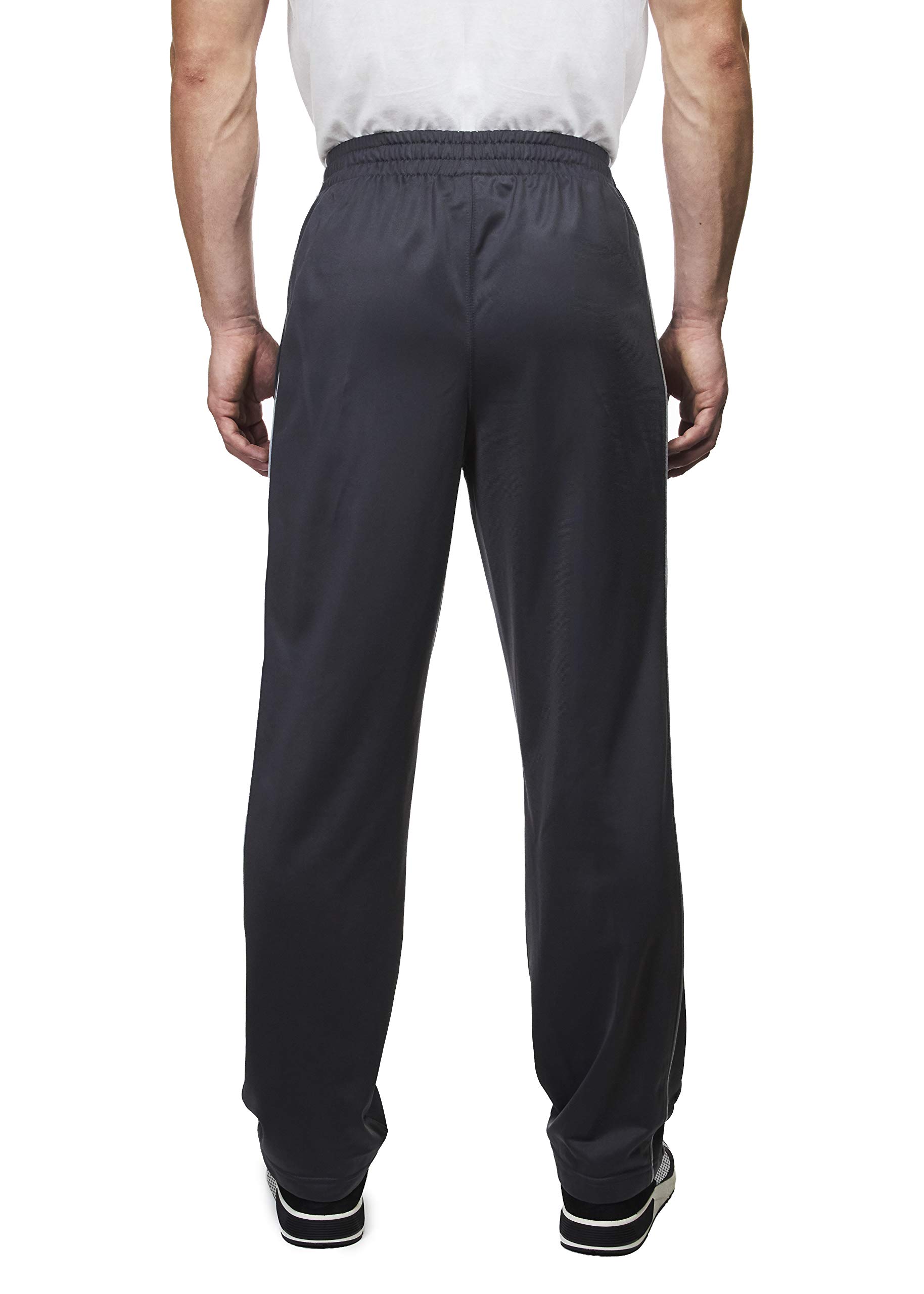 Spalding Mens Essential Tricot Throwback Sweatpants Training Active Athletic Track Pants Gravel/Grey Large