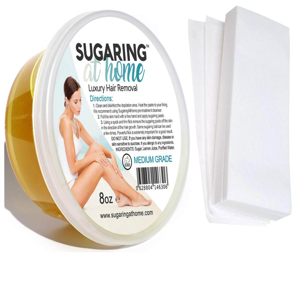 Sugaring Wax for Legs + Set of 15 Strips for Bondage Technique