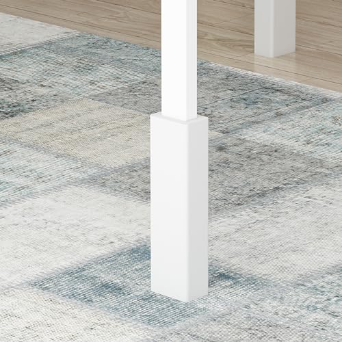 Realhotan 18 Inch Twin XL Bed Frame 3500 Pounds Heavy Duty Non-Slip Metal Slats Platform Mattress Foundation, No Box Spring Needed,Easy Assembly,Noise-Free, White
