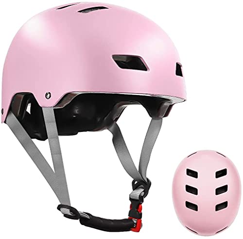 Skateboard Bike Helmet with Two Removable Liners Adjustable Ventilation for Multi-Sport Scooter Roller Skate Inline Skating,3 Sizes for Kids,Youth,Adult