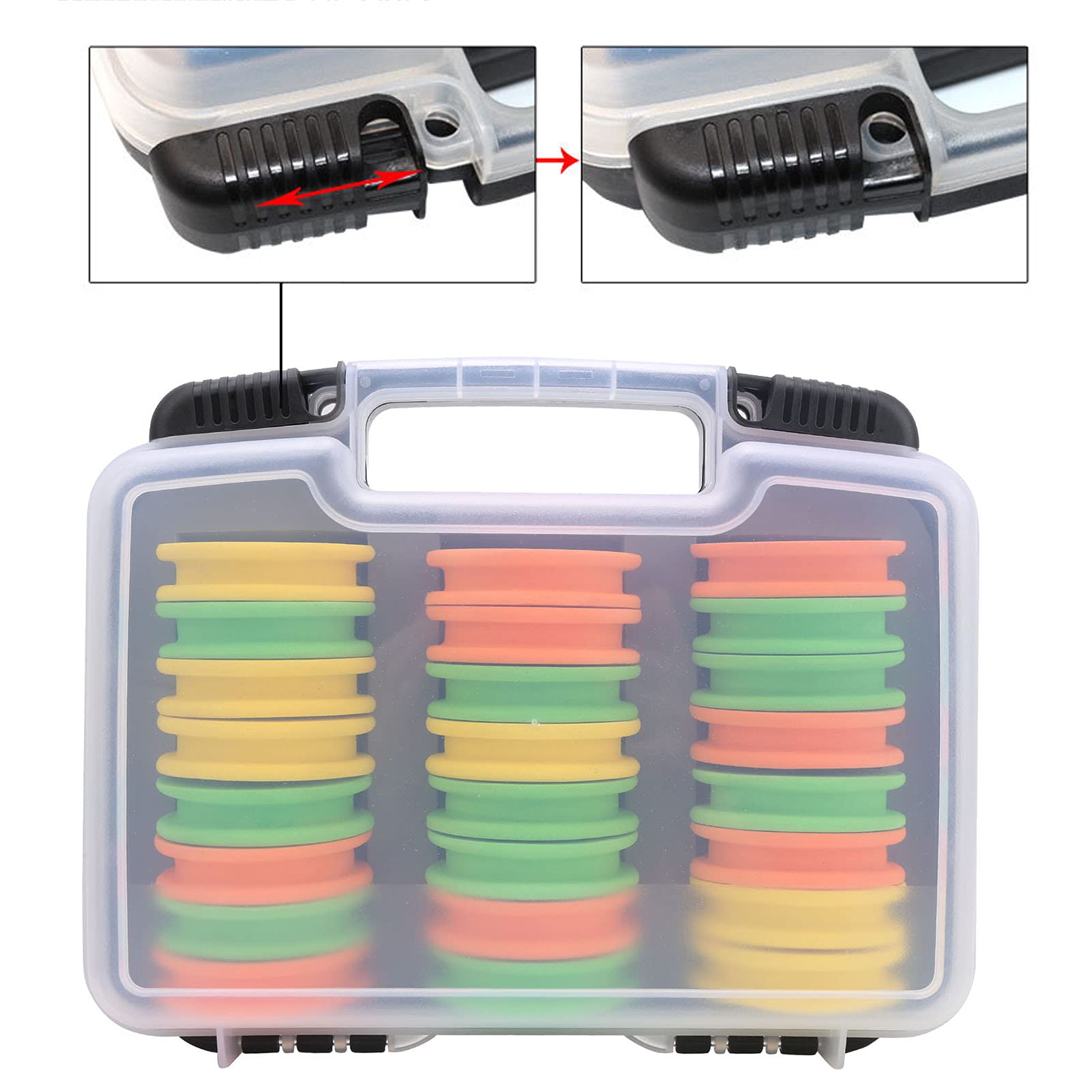 WNSC Fishing and Rigging Foam Spools, 24pcs Spools Winding Board Tool EVA Winding Board Lightweight Fishing EVA Spools EVA Fishing Line Storage for Fish