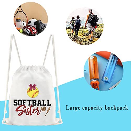 WCGXKO Softball Gift Softball Sister Backpack Softball Team Gift Girls Softball Enthusiasts Softball-Themed Gifts (Softball Backpack)