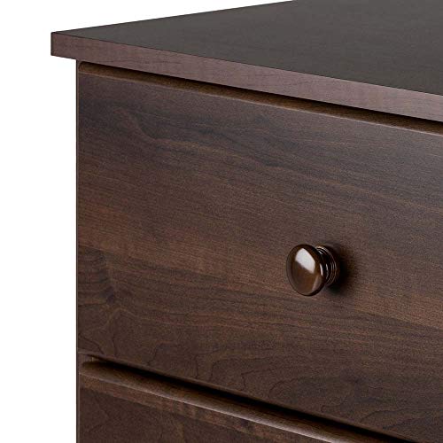 Prepac Astrid 6 Drawer Double Dresser For Bedroom, 16" D x 47.25" W x 28.25" H, Espresso