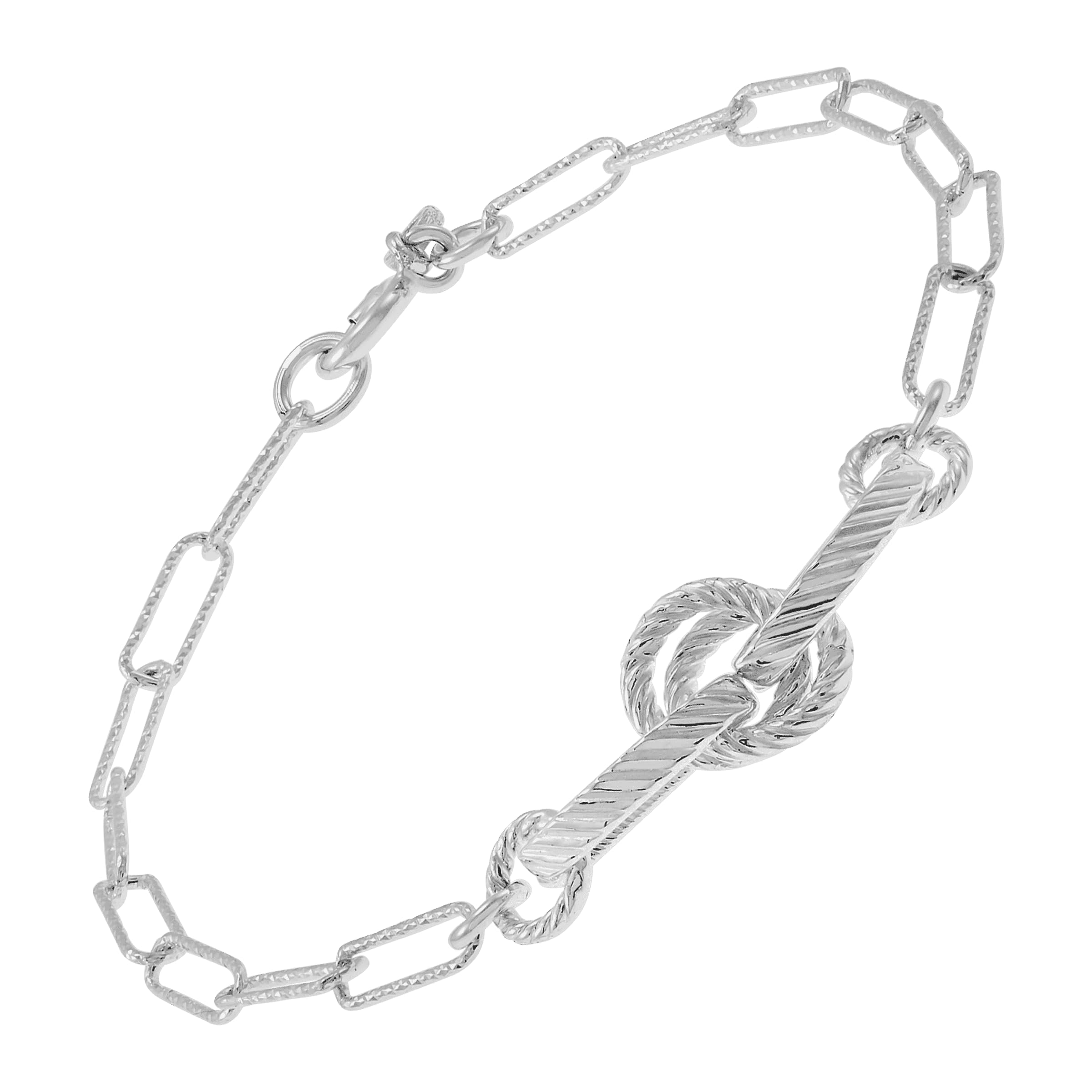 Silpada 'Together Forever' Chain Bracelet in Sterling Silver, 7.5"