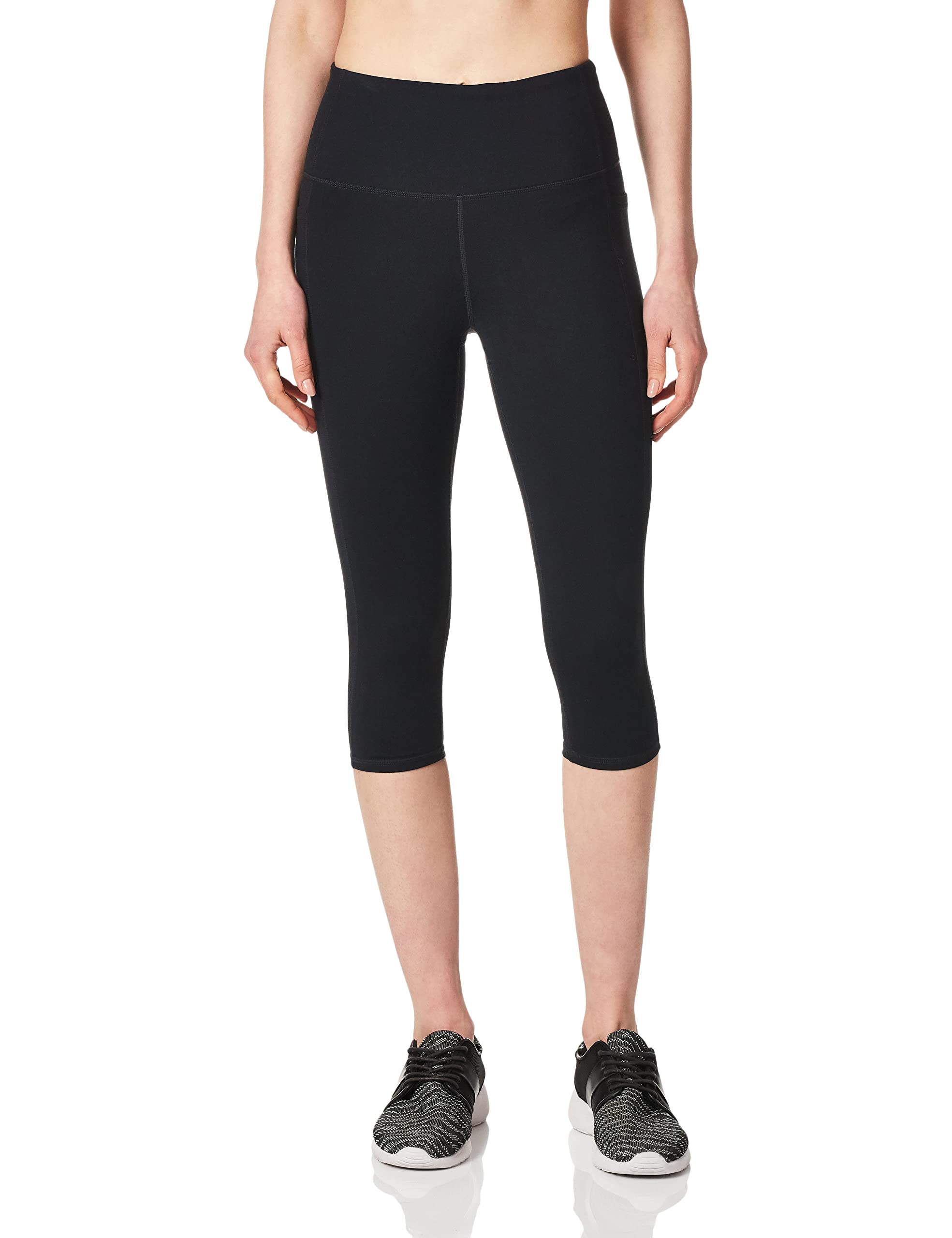 Skechers Women's Go Walk High Waisted Capri Legging, Bold Black, X-Large