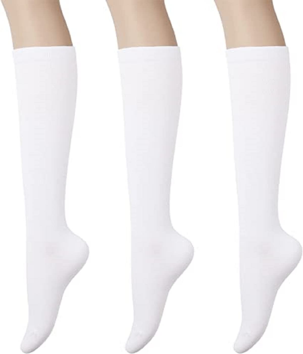 YIWAQIANLI Women's pure cotton calf socks leisure fashion socks 3 pairs(Women’s Shoe Size 5-9/9-12) (as1, numeric, numeric_15, numeric_17, plus, white)