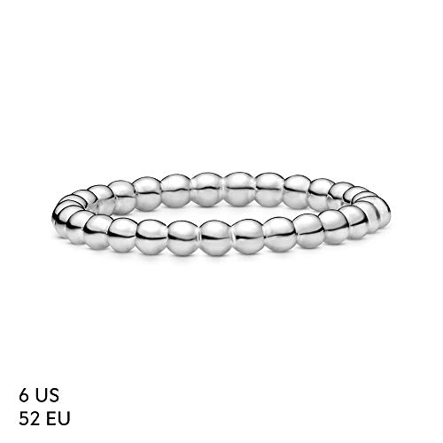 Pandora Beaded Ring - Hand-Finished Silver Ring - Ring for Women - Gift for Her - Sterling Silver - Size 7